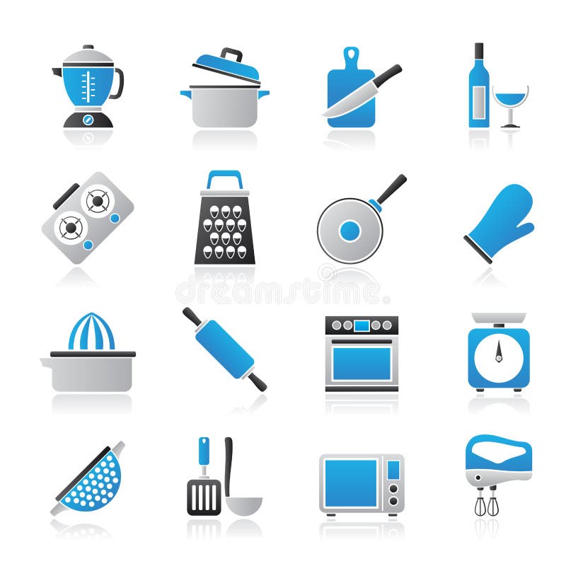 Cooking Food Icons Set stock vector. Illustration of flour - 46130621