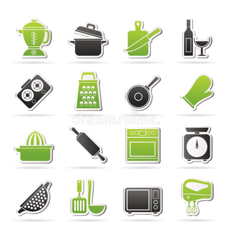 Cooking tools icons stock vector. Illustration of computer - 47994330
