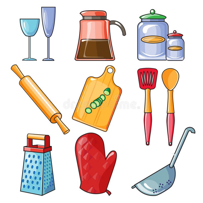 Cooking Tools and Kitchenware Equipment Stock Vector - Illustration of ...