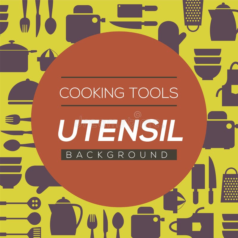 Cooking Tools and Utensil Background. Stock Vector - Illustration of ...