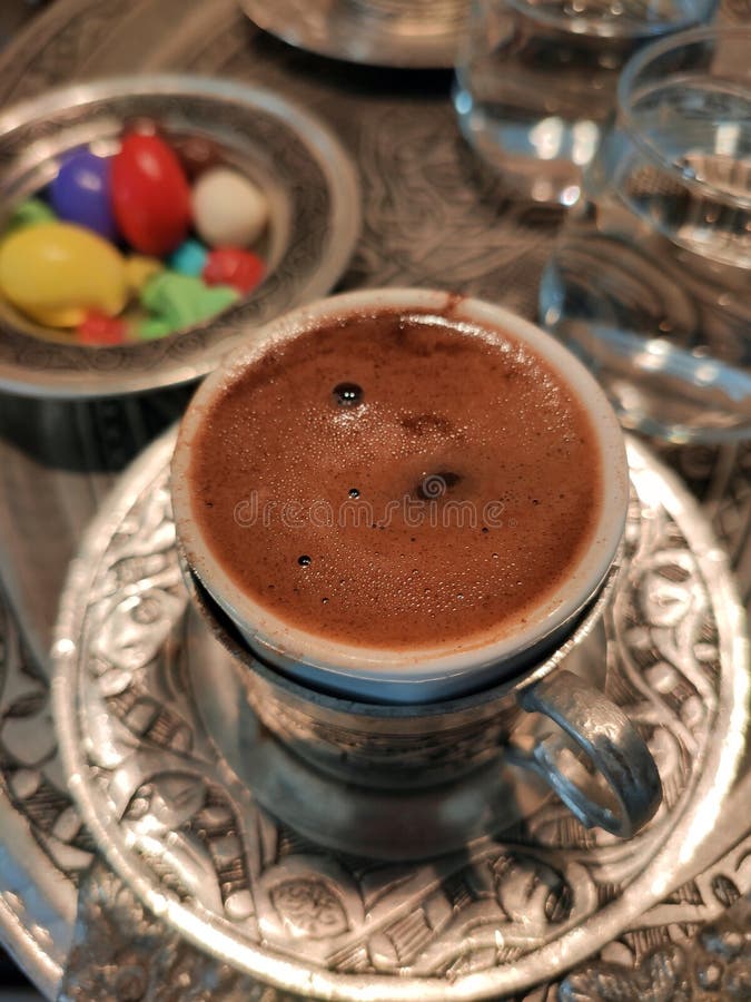 Delicious Traditional Turkish Coffee, Its Cooking and Presentation ...
