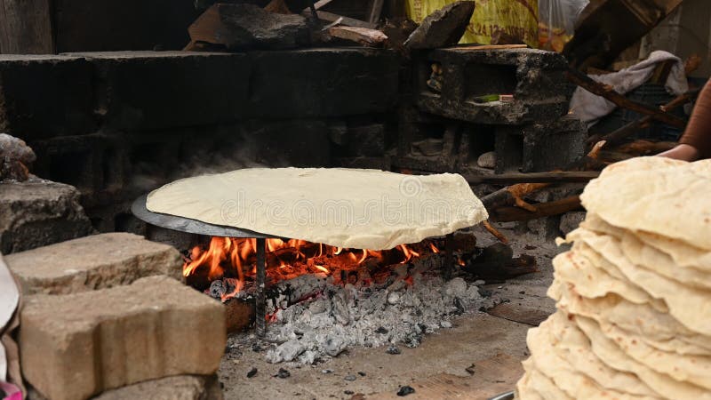 Cooking Turkish Guzleme on Traditional Turkish Pan Stock Footage ...