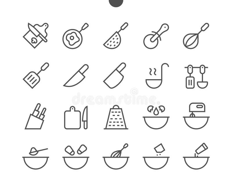 Cooking UI Pixel Perfect Well-crafted Vector Thin Line Icons 48x48 Grid ... Cooking UI Pixel Perfect Well-crafted Vector Thin Line Icons 48x48 Grid ...