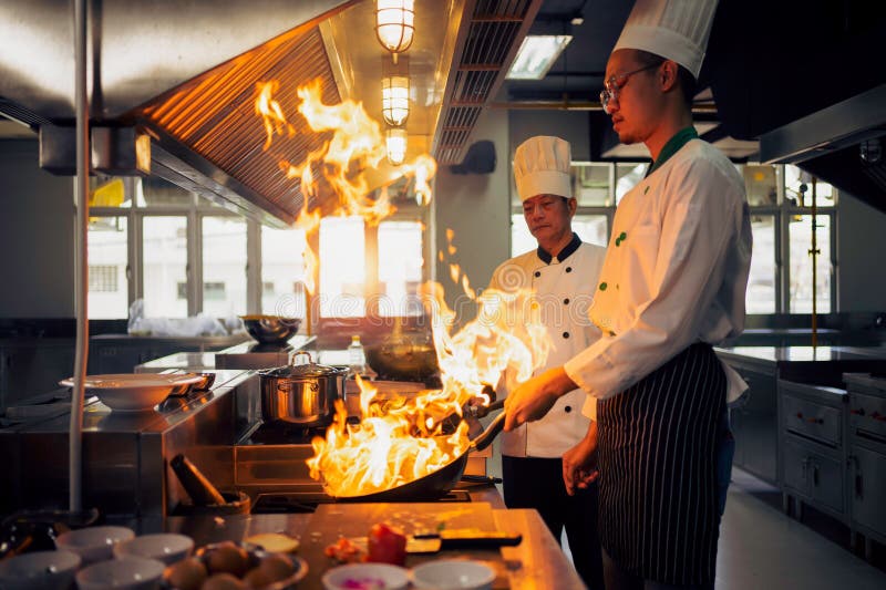 Cooking Under the Guidance of Seasoned Chefs Stock Image - Image of ...