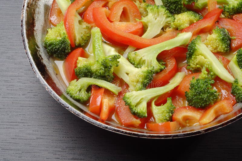 Cooking vegetables stock image. Image of vegetarian, pieces - 1062309