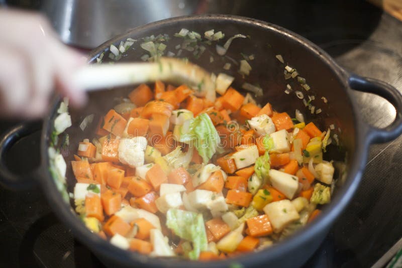 Cooking vegetables stock image. Image of appetizing, stir - 17687183
