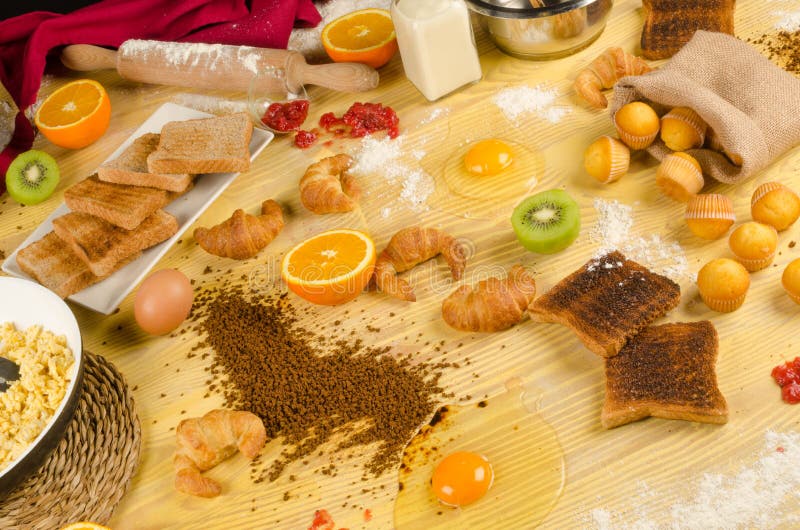 Untidy cooking stock photo. Image of disorganized, utensils - 31677092