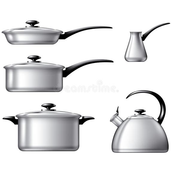Cooking ware stock vector. Illustration of stainless - 18183100
