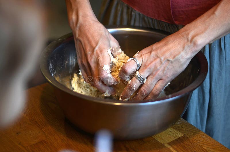 Cooking Women Hands in Process Stock Photo - Image of home, food: 253945930