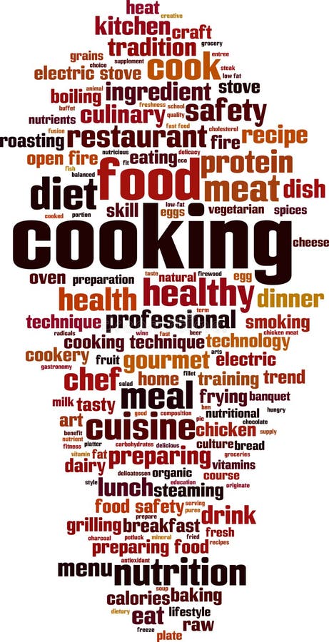 Cooking word cloud stock vector. Illustration of trend - 274154414