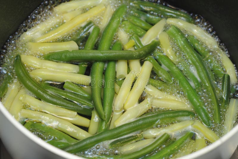 Cooking Yellow and Green Beans Stock Photo - Image of nutritious ...