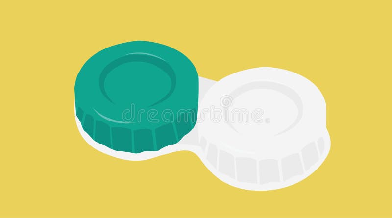 Vector Illustration of a Contact Lenses Case Stock Vector ...