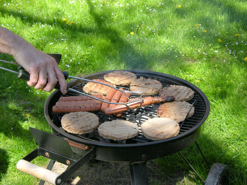 Cookout 1 stock image. Image of backyard, grill, picnic - 119825