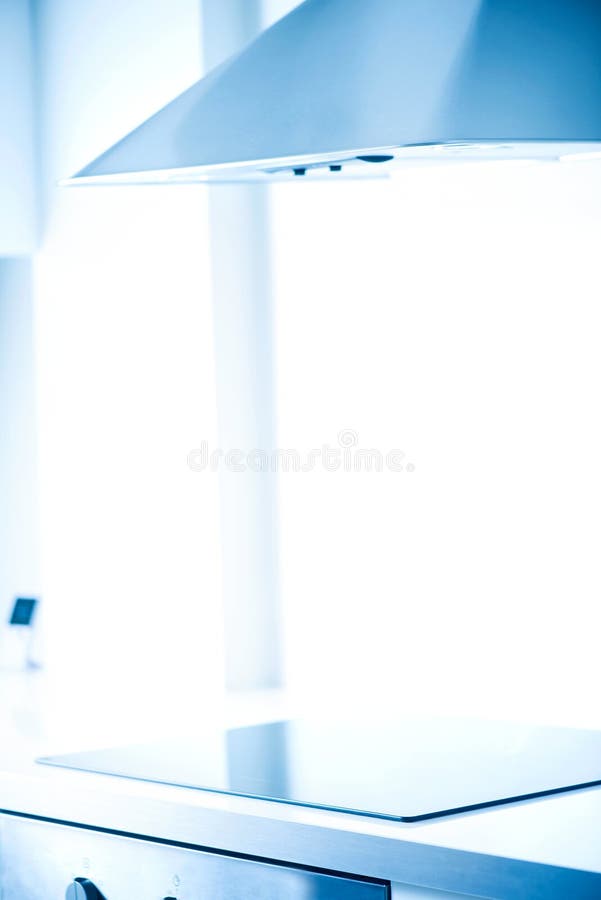 Cooktop with vent stock image. Image of domestic, heat - 32025547