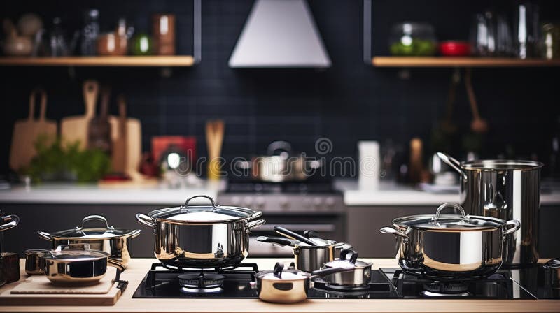 Cookware Kitchen in Modern Gourmet Kitchen Banner , Advertising Banner ...