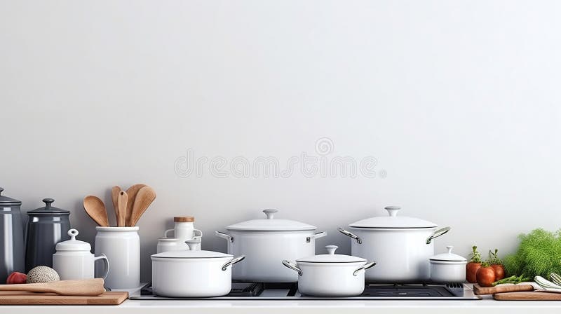 Cookware Kitchen in Modern Gourmet Kitchen Banner , Advertising Banner ...