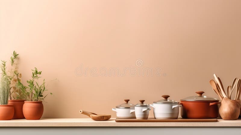 Cookware Kitchen in Modern Gourmet Kitchen Banner , Advertising Banner ...