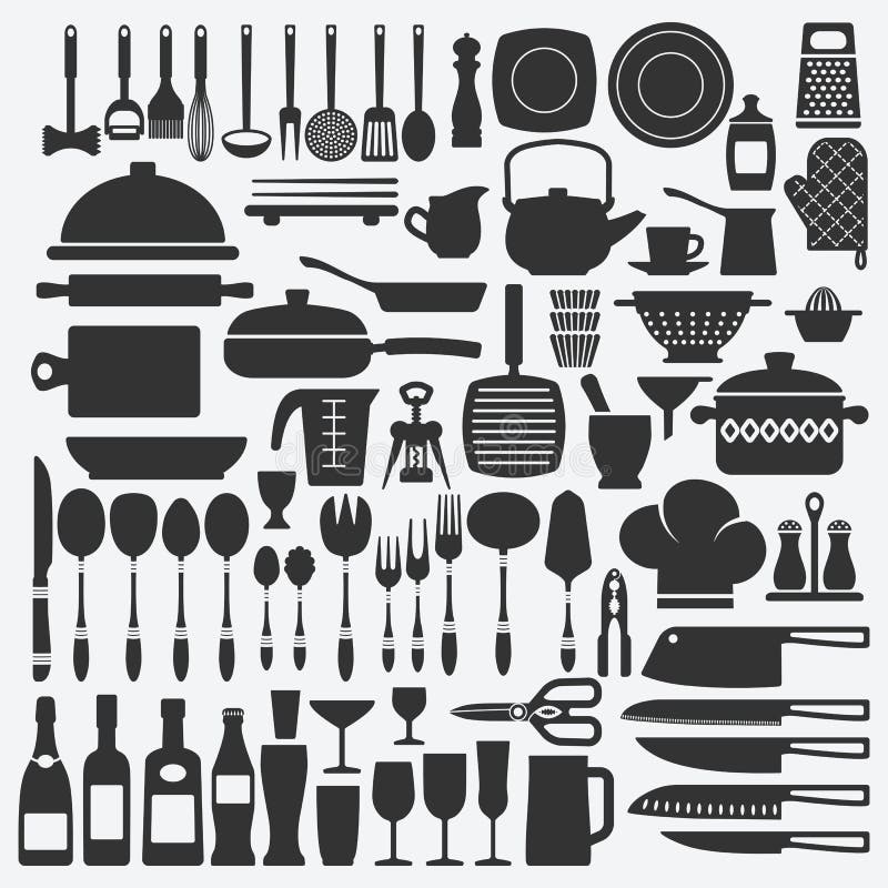 Cookware kitchen set stock vector. Illustration of chef - 81929353