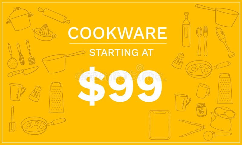 Cookware Sale. Utensils Sales for Print, Web, and Landing Pages ...