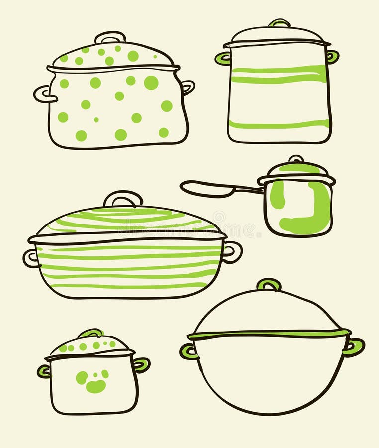 Cookware set stock illustration. Illustration of isolated - 43102020