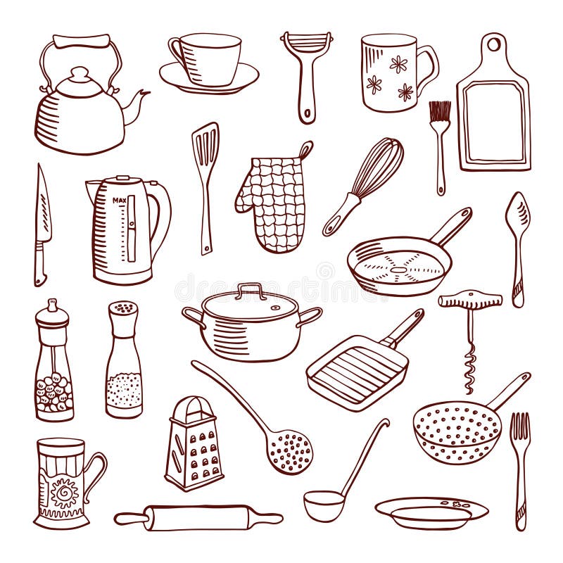 Cookware, Vector Illustration Stock Vector - Illustration of appliance ...