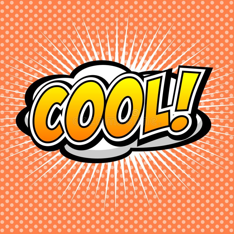Cool! Comic Speech Bubble, Cartoon. Stock Vector - Illustration of ...