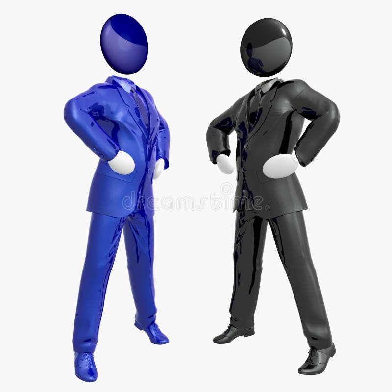 Cool 3d Businessman Team Icon on Tuxedo Stock Illustration ...