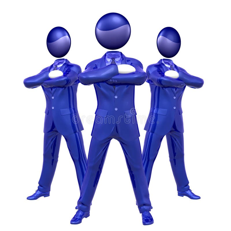Cool 3d Businessman Team Icon on Tuxedo Stock Illustration ...