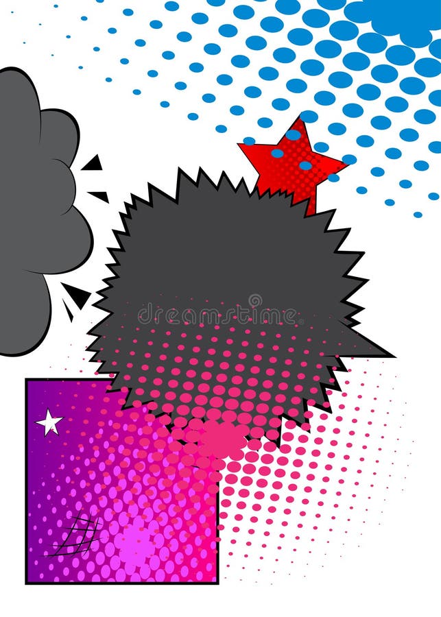 Cool Abstract Cartoon Backdrop, Comic Book Background. Vector Comics ...