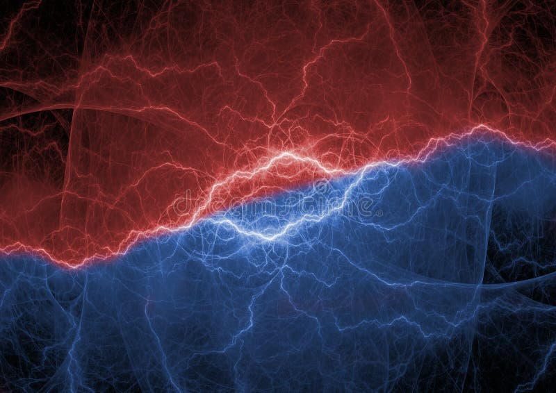 Cool Abstract Lightning, Fire and Ice Energy Stock Illustration ...