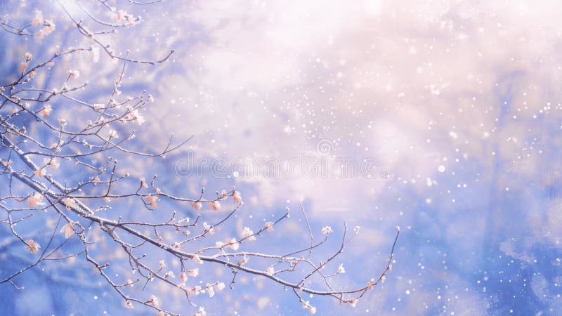 Cool Abstract Winter Background in Blue with Frosty Elements and Subtle ...