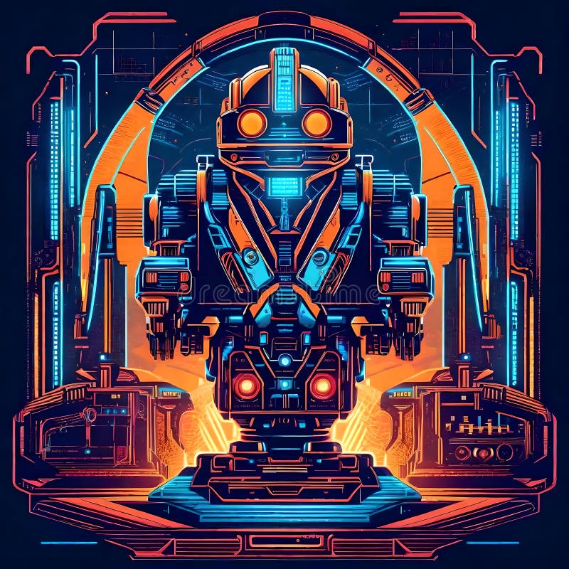 Cool Advanced Robot with Lots of Details - Ai Generated Image Stock ...