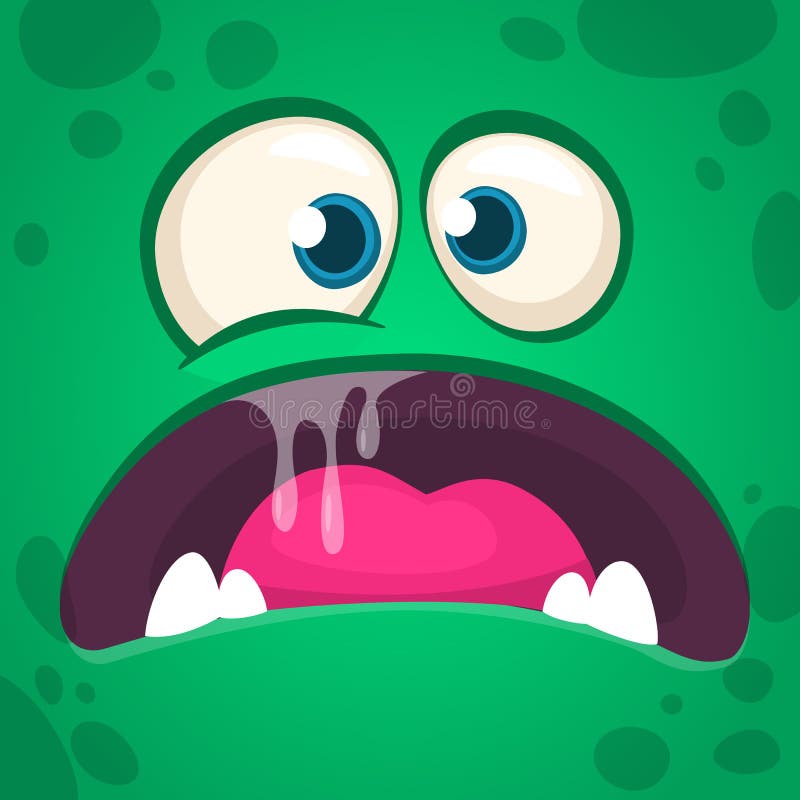 Cool Angry Cartoon Monster Face. Vector Halloween Red Monster Avatar ... Cool Angry Cartoon Monster Face. Vector Halloween Red Monster Avatar ...