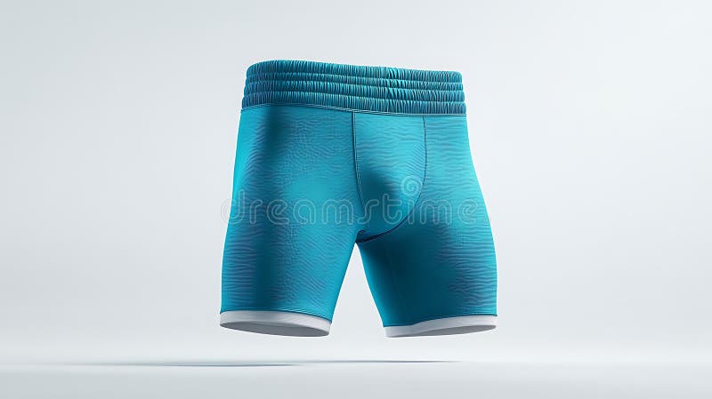 Cool Aqua Blue Men S Boxers Mockup on a Clean and Minimal Stock ...