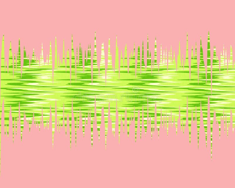 Green Sharp Wave on a Pink Background Stock Photo - Image of line ...