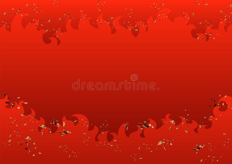 Cool Background of Burning Flames and Sparks Vector Illustration. A4 ...