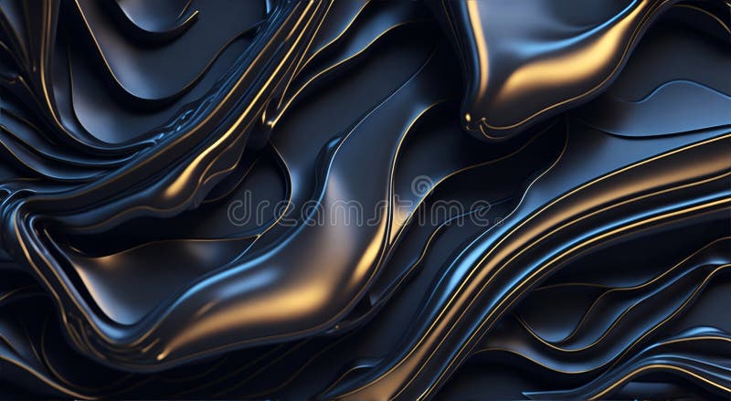 Metallic Abstract Wavy Liquid Background Layout Design, Tech Innovation ...