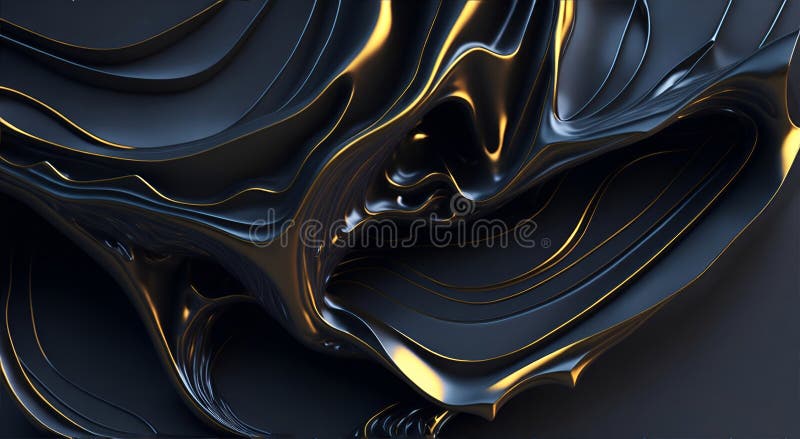 Metallic Abstract Wavy Liquid Background Layout Design, Tech Innovation ...