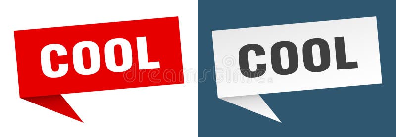 Cool Banner. Cool Speech Bubble Label Set Stock Vector - Illustration ...