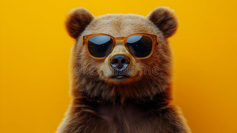 Cool Bear in Sunglasses Illustration Stock Illustration - Illustration ...