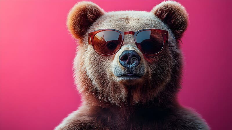 Cool Bear Wearing Sunglasses Illustration Stock Illustration ...