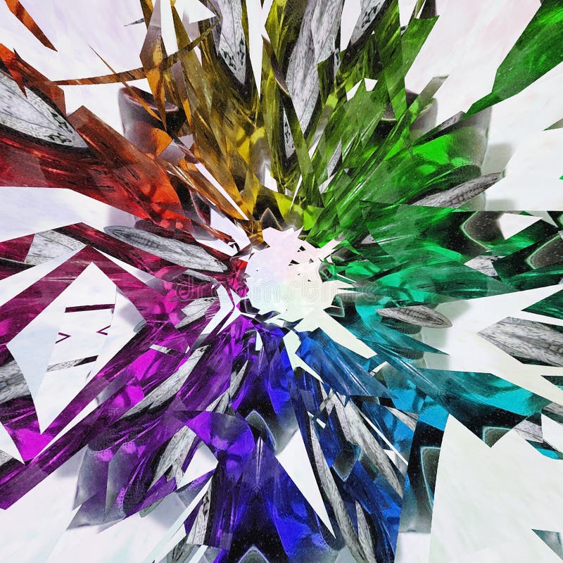 Cool and Beautiful Broken Rainbow Glass Stock Illustration ...