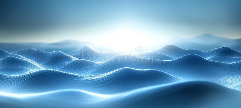 Cool Blue Abstract Background, Delicate Wavy Texture, Mix of Light and ...