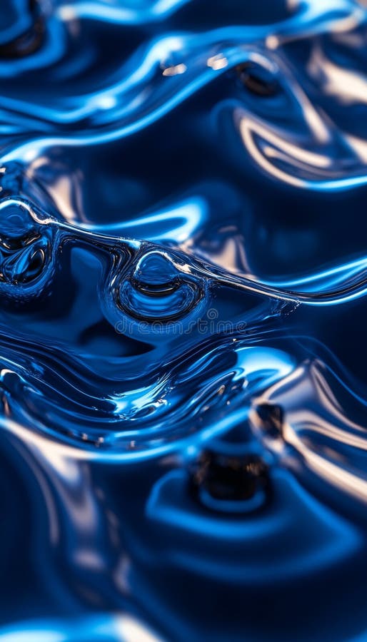 Cool Blue Abstract Background, with Waved, Delicate Shapes, that Blend ...