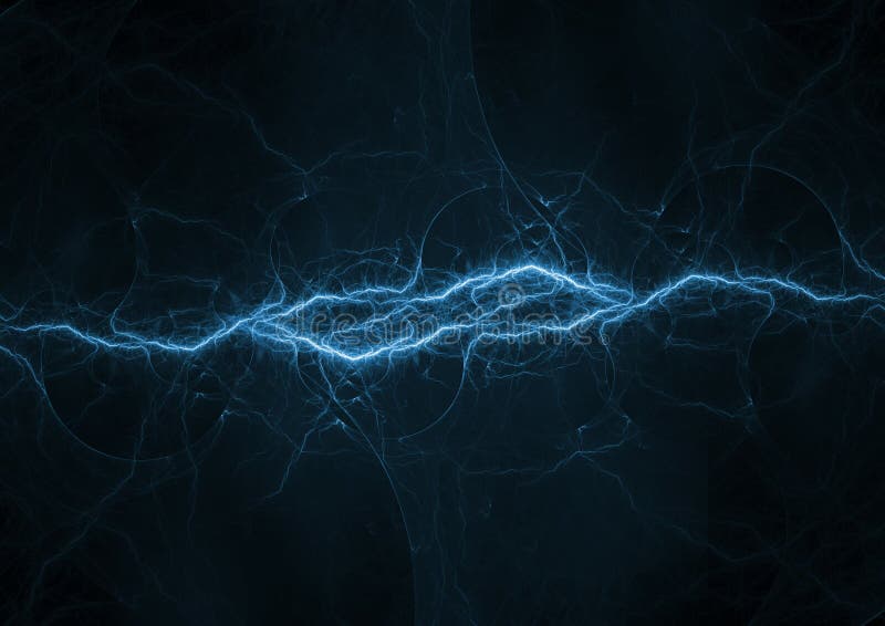Cool Blue Abstract Lightning, Plasma and Power Element Background Stock ...