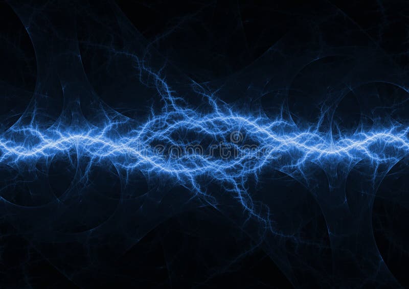 Cool Blue Abstract Lightning, Plasma and Power Stock Image - Image of ...