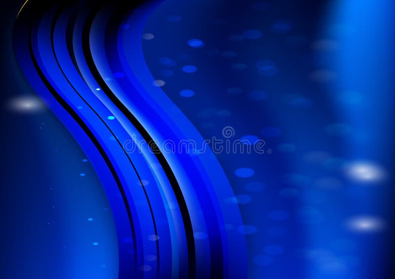 Cool Blue Abstract Wavy Background Design Stock Vector - Illustration ...