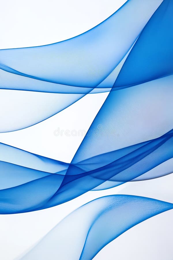Cool Blue Abstract Wavy Background Design, with Delicate Flowing Lines ...