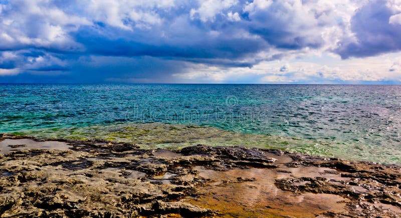 Cool Blue Beach stock image. Image of whitefish, county - 14018667