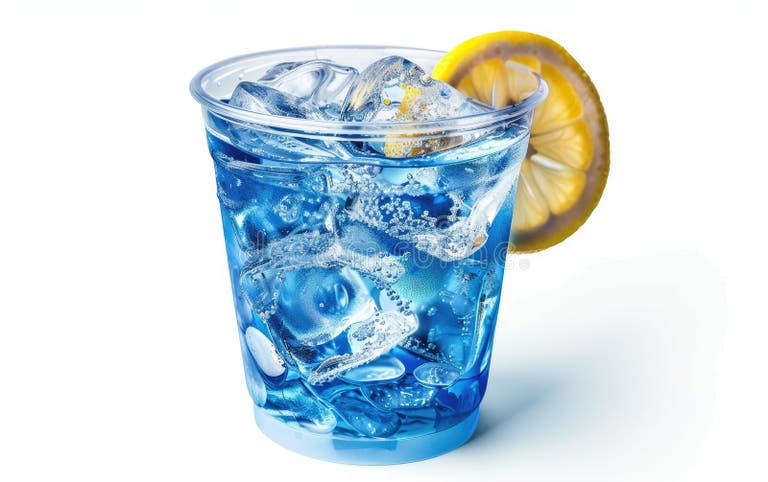Cool Blue Elixir Isolated on White Background, Stock Illustration ...